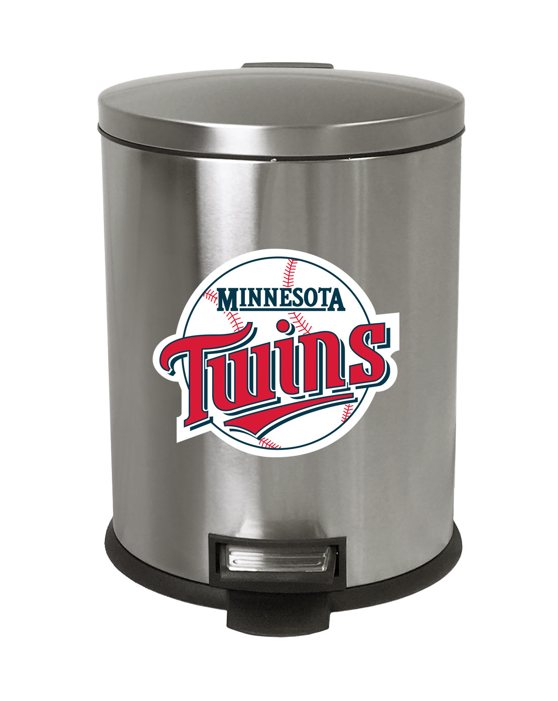 MLB Step Can 3.1 Gal Stainless Steel Trash Can Wastebasket w/Baseball ...