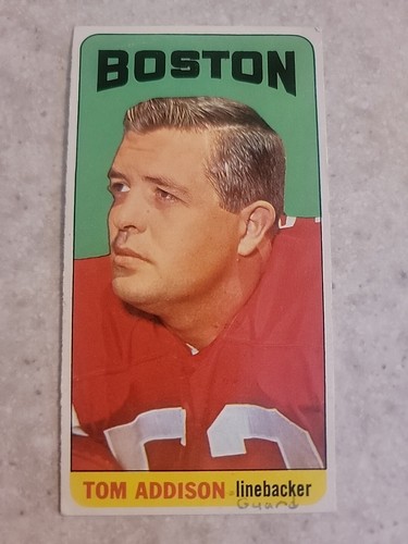 1965 Topps Tom Addison G-VG Boston Patriots | eBay