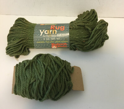 Vintage Woolco Rug Yarn 1 Skein And Partial 1 Kentucky Soft Spun Color ...