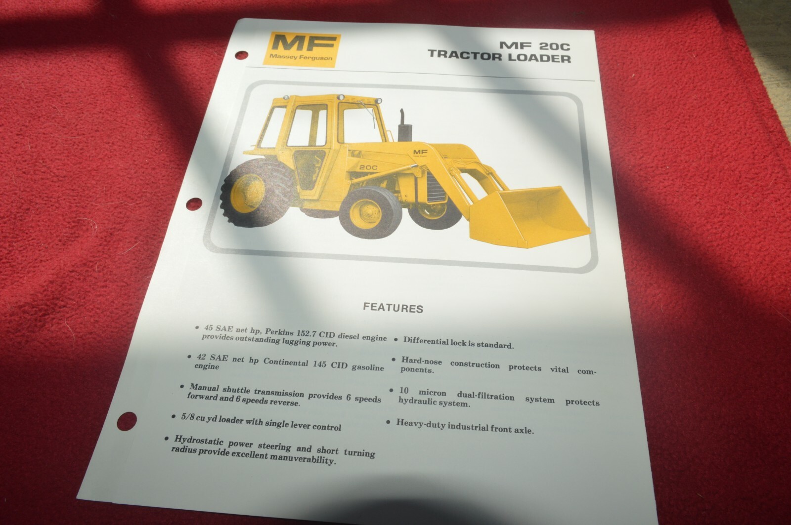 Massey Ferguson 20C Industrial Tractor Loader Dealer's Brochure RCOH | eBay