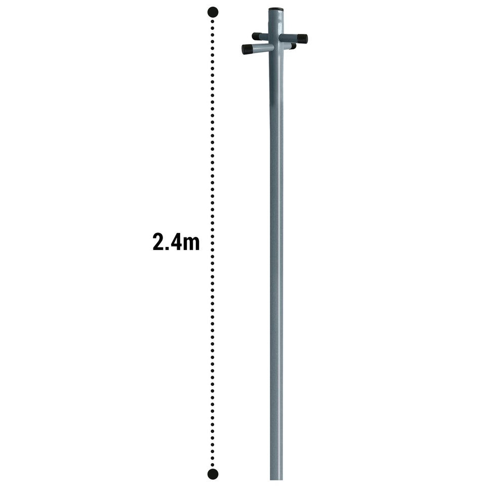 2.2m Heavy Duty Washing Line Post Pole ft Clothes Support W/ Ground ...