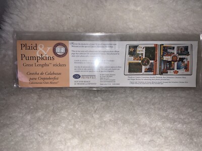 Creative Memories Collection Plaid & Pumpkins Great Lengths Stickers ...