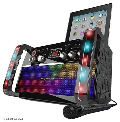 Easy Karaoke Bluetooth® Karaoke System with LED Light Effects + 1 ...