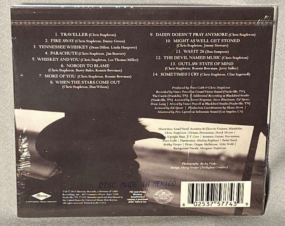 CD CHRIS STAPLETON Traveller (Mercury, 2015) NEW MINT SEALED ...