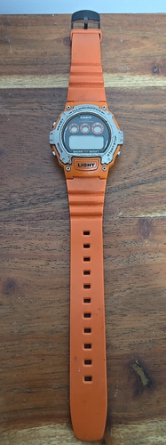 Casio Illuminator Digital Watch Men 45mm Orange Backlight Day Date 3225 ...