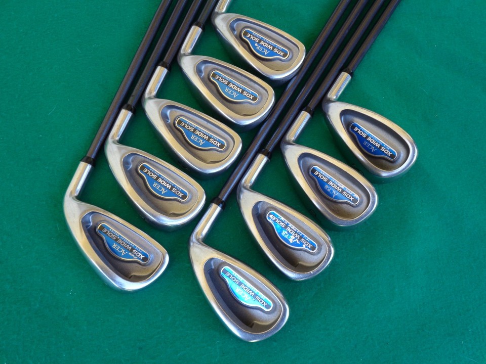 TaylorMade Acer Irons Driver Wood Hybrid Putter Complete Golf Club Set ...