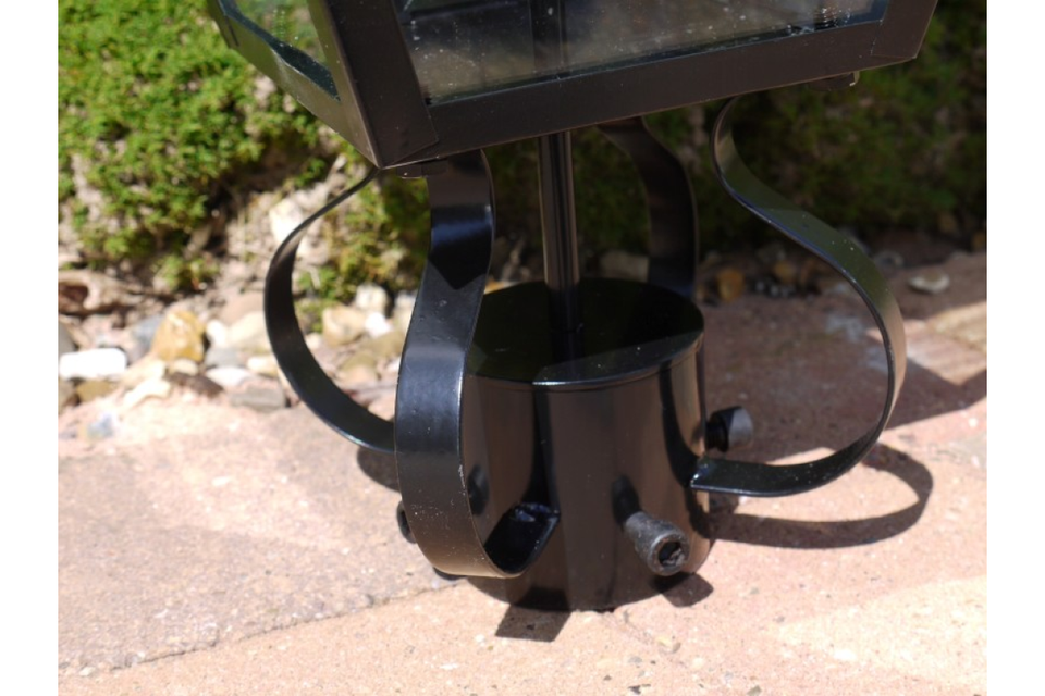 Lamp Post Top Black Victorian Garden 90cm Vintage Lantern Old Metal ...