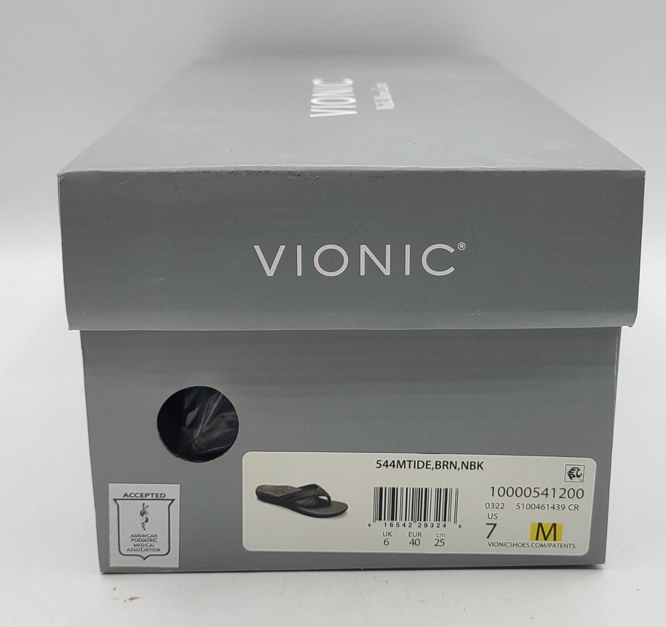 Vionic Unisex Sandals BRN Size 7 M EMPTY SHOE BOX ONLY REPLACEMENT BOX ...