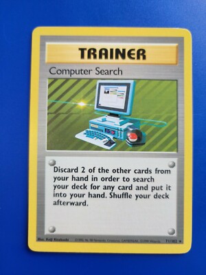 Computer Search Shadowless Trainer R Lightly Played Base Set Single ...