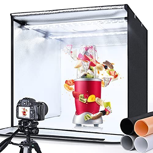 Photo Light Box Portable Lighting Tent Kit Brightness Adjustable ...