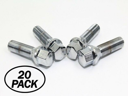 20 14x1.5 28mm Chrome Lug Bolts Porsche 911 Cayman Boxster Cayenne ...