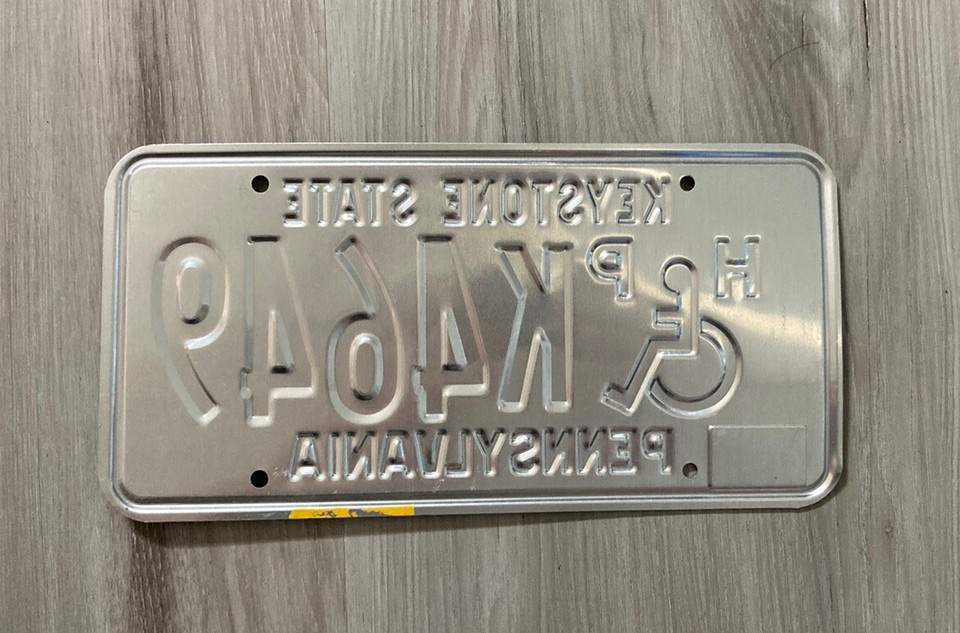 Vintage 1998 Navy Blue Pennsylvania PA Handicap HP License Plate Tag HP ...