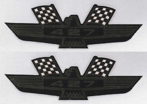 FORD GALAXIE 427 EAGLE BIRD EMBLEM VALVE COVER DECALS PAIR 1963 1964 ...