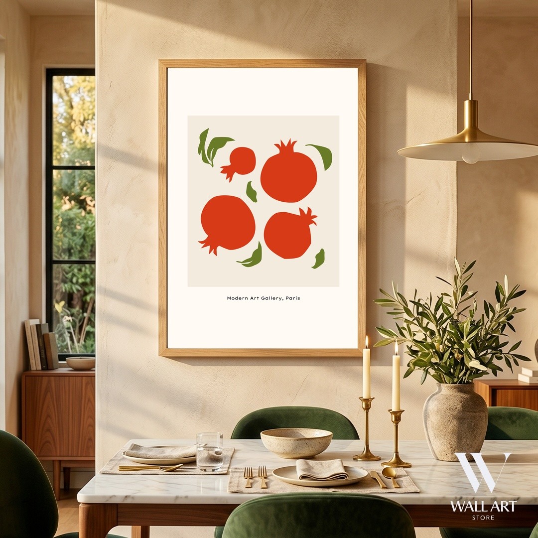Pomegranate Modern Poster | Vibrant Wall Art | Kitchen Decor | eBay