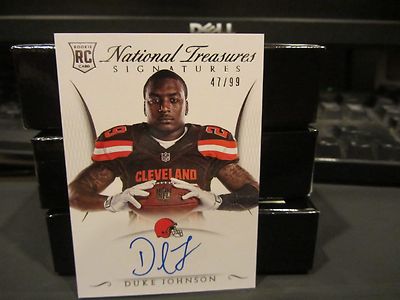 National Treasures Signatures Rookie Autograph Browns Duke Johnson 47/ ...