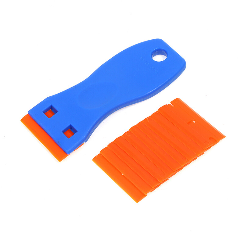Plastic Razor Scraper With 10pcs Blades Removing Car Labels Stickers ...
