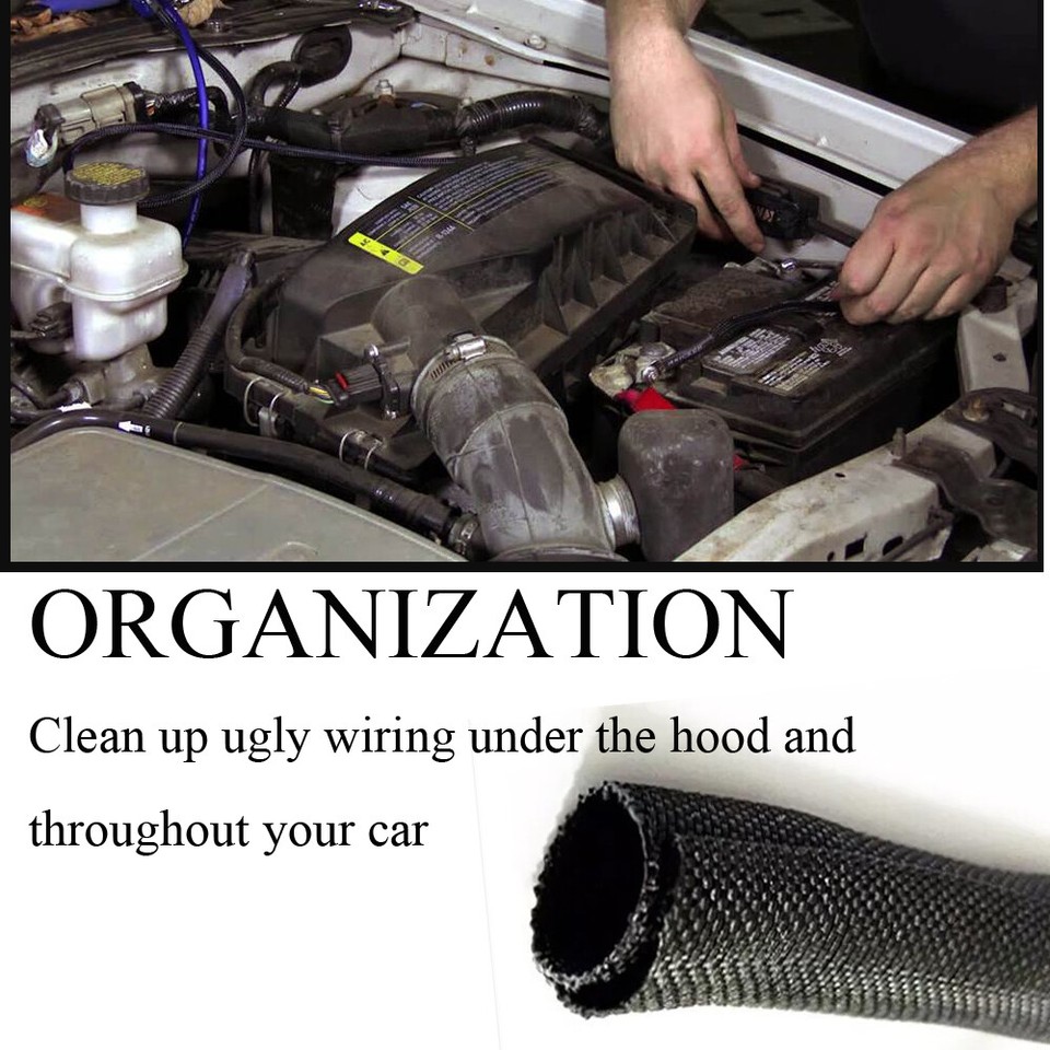 Self Wrapping Braided Split-Sleeve Wire Loom for Automotive Harness ...