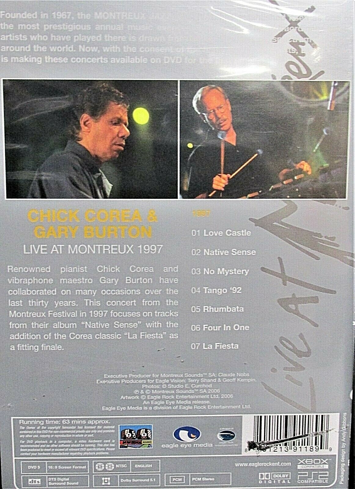Chick Corea, Gary Burton - Live at Montreux 1997 NEW DVD, Concert ...
