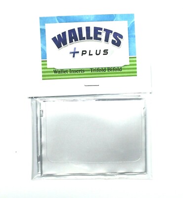 New 2 Pack Vinyl Window Inserts for Bifold and Trifold Wallets - MADE ...