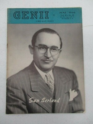 GENII THE CONJURORS MAGAZINE JUNE 1946 SAM BERLAND MAGIC MAGICIAN ...