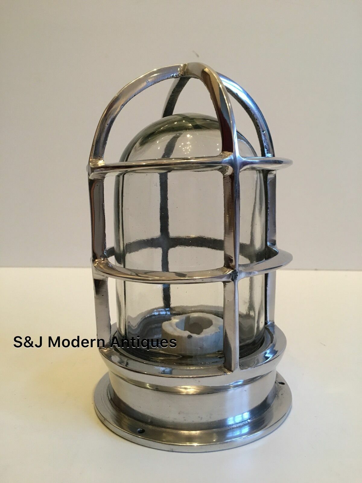 Industrial Wall Ceiling Cage Light Bulkhead Silver Marine Aluminium ...