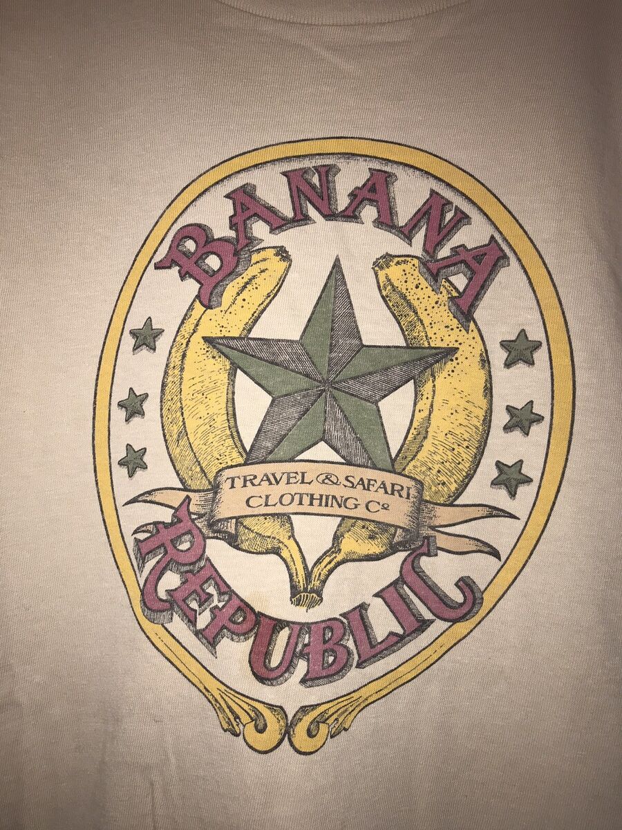 VINTAGE 1980's BANANA REPUBLIC TRAVEL & SAFARI T SHIRT VINTAGE 1980's BANANA REPUBLIC TRAVEL & SAFARI T SHIRT