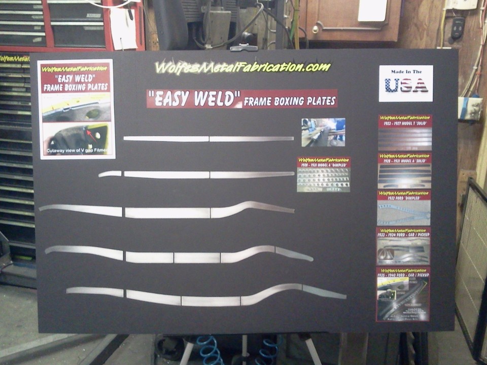 Model A Ford BELLED HOLES or DIMPLED DRILLED 1/8" Easy Weld Boxing ...