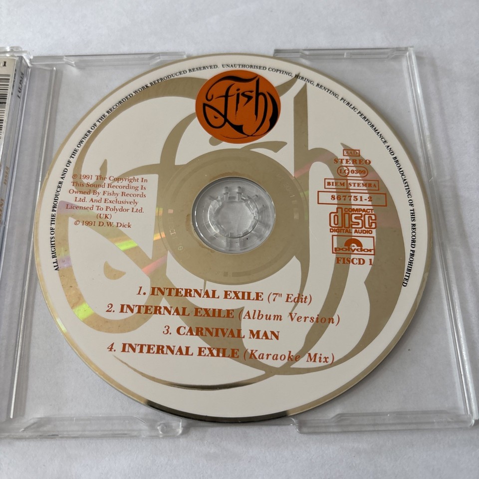 Fish - Internal Exile CD Maxi Single 1991 (4 Tracks) - Ex Mariliion | eBay