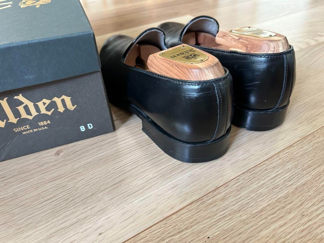 Alden Shoes Shell Cordovan 88173 Loafers Leather Black Size Alden Shoes Shell Cordovan 88173 Loafers Leather Black Size