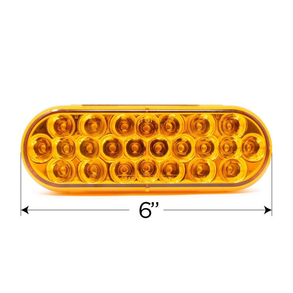 Pair of Pro LED ST65A 6" Oval Amber Strobe Lights - Replaces Buyers ...