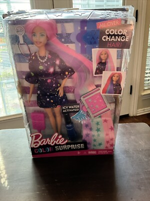 Barbie COLOR SURPRISE hair changing doll PINK STENCIL international ...