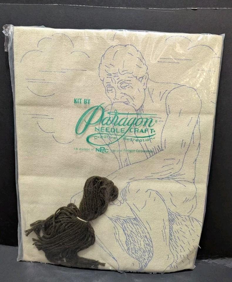 Vintage 1975 "The Thinker"- Creative Crewel Embroidery Kit NIB | eBay