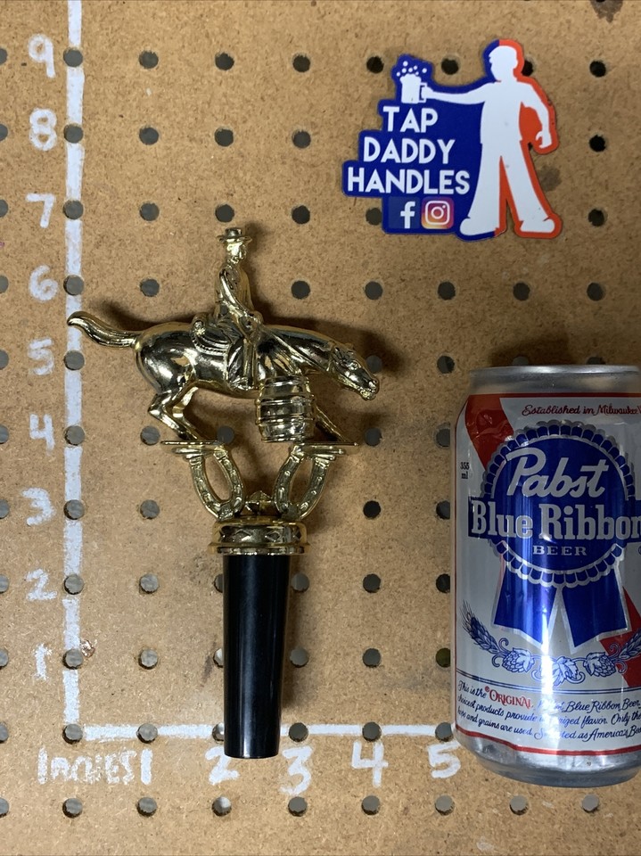 Barrel Racing Horse Beer Keg Tap Handle Vtg Metal Equestrian Show Rodeo ...