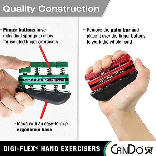Digi-Flex Hand and Finger Exerciser Green - Medium Tension - For ...