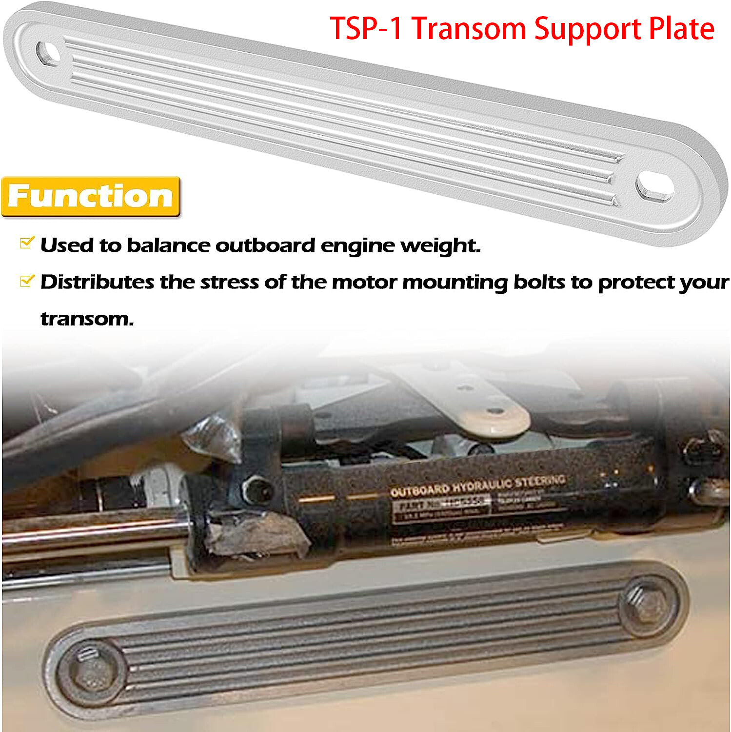 TSP-1 Marine Transom Support Plate Used For Top Bolt Holes (3001.8067 ...