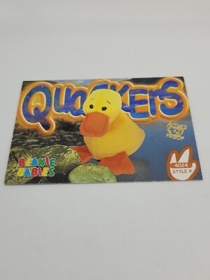 Quackers Artists Proof ty Beanie Babies Card #122 | eBay