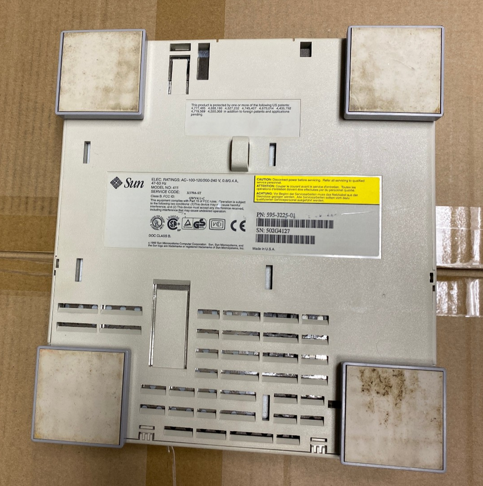 VINTAGE SUN MICROSYSTEMS 411 PN 595-1711-01 EXTERNAL SCSI DRIVE | eBay