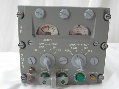 Collins Aircraft Panel Control Indicator HF XMTR ID-1066/ARC-80 P/N 522 ...