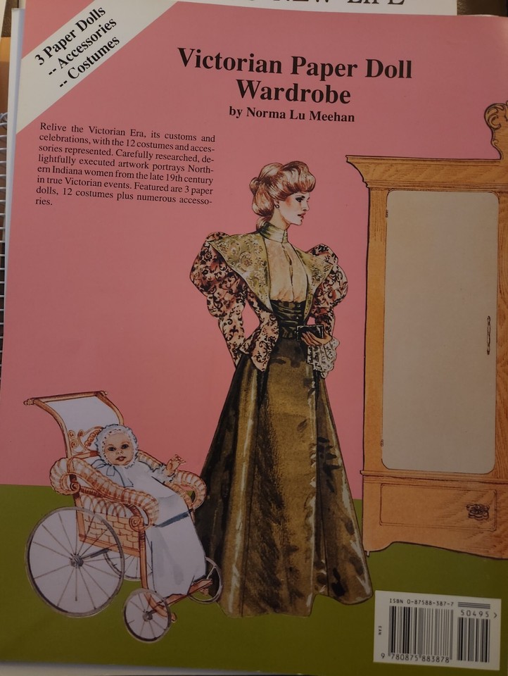 1992 Paper Dolls Book Norma Lu Meehan Victorian Paper Doll Wardrobe | eBay