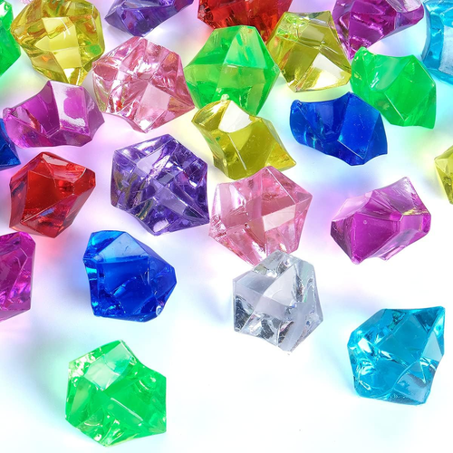 Acrylic Crushed Ice Rocks, 150 PCS Fake Crystals Plastic Ice Cubes ...