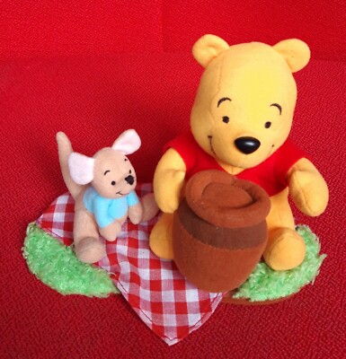 VINTAGE DISNEY WINNIE POOH BEAR ROO KANGAROO SEGA PLUSH STUFFED DOLL ...