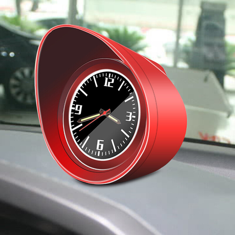 Red Round Quartz Clock For Home Office Table Desk Car Truck Vehicle ...