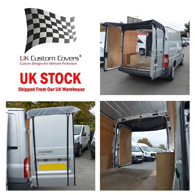 Ford Transit Van Mk6/Mk7 Rear Barn Door Awning Cover (2000–2013) Black ...