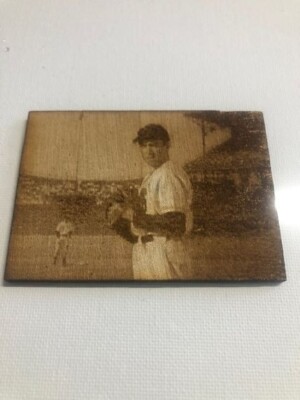 Jimmy Stewart custome wood engraved baseball card Chicago White Sox ...