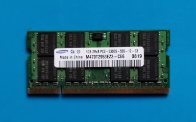 Samsung 1GB 2Rx8 PC2-5300S-555-12-E3 DDR2 SDRAM Laptop Ram 0819 ...