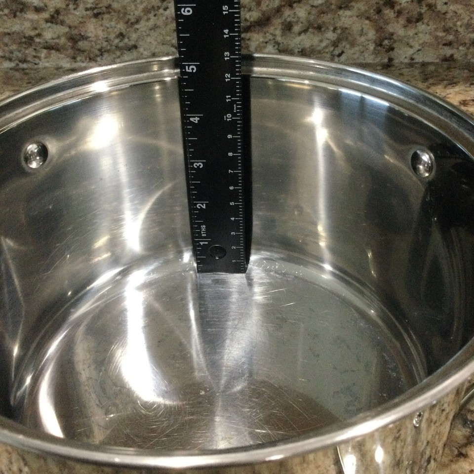 Chefmate Stainless Steel Pot with Glass Lid. Holds approximately 3 qts ...