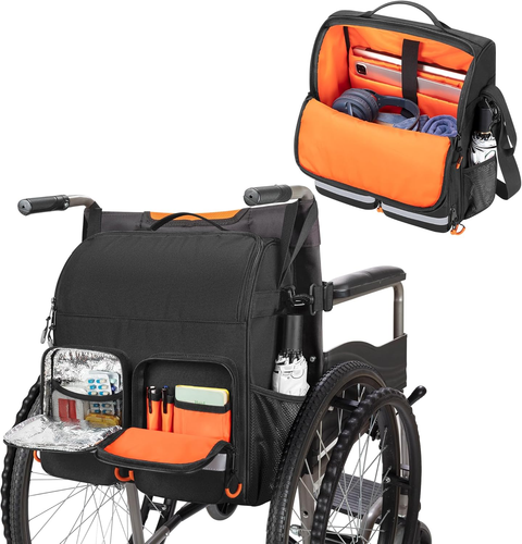 Large Wheelchair Bag to Hang on Back, Wheelchair Accessories Bag for ...
