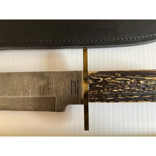 Parker-Edwards/Randall Gilbreath Bowie Knife w/Damascus Blade & Stag ...