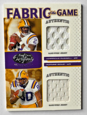 JaMarcus Russell/Dwayne Bowe 2007 Certified Fabric FOTG Combos LSU ...