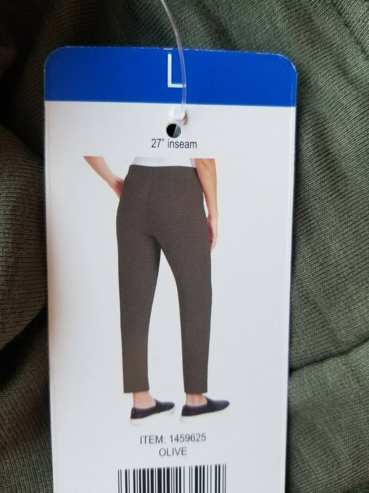 Womens Jessica Simpson Carcie Pants 27" Inseam Effortless Pull On Green ...
